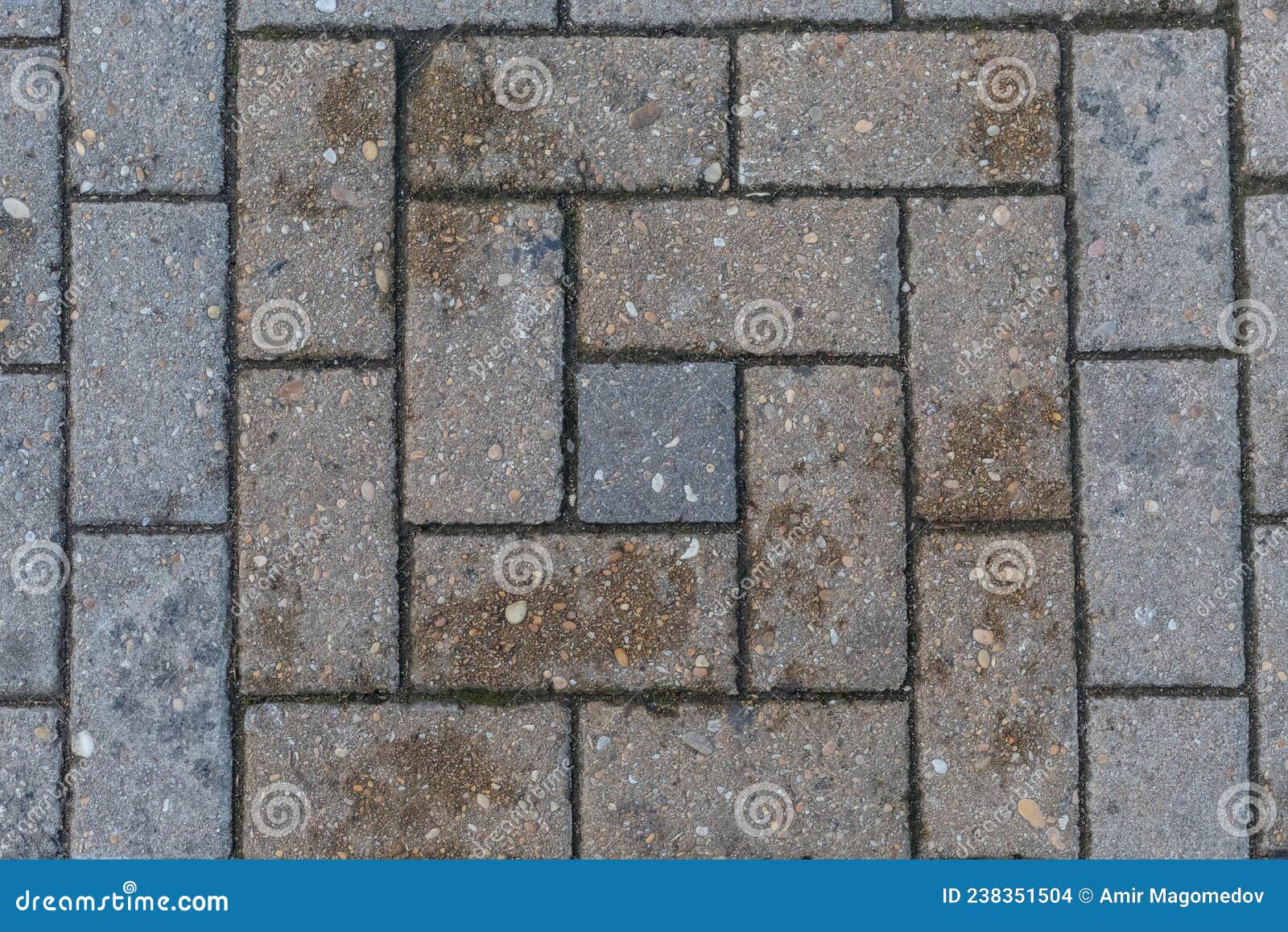 Stone Pavement. Rectangular Paving Slabs Stock Photo - Image of gray ...