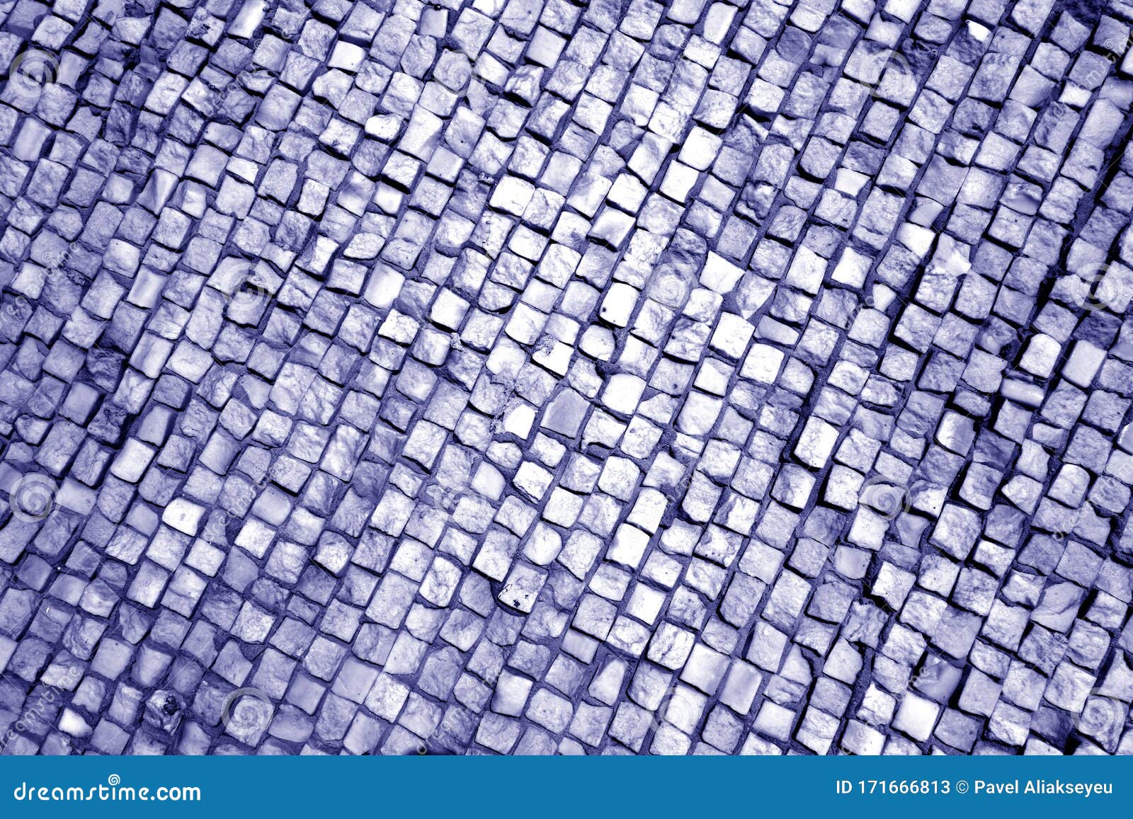 Stone Pavement Surface in Blue Tone Stock Image - Image of natural ...