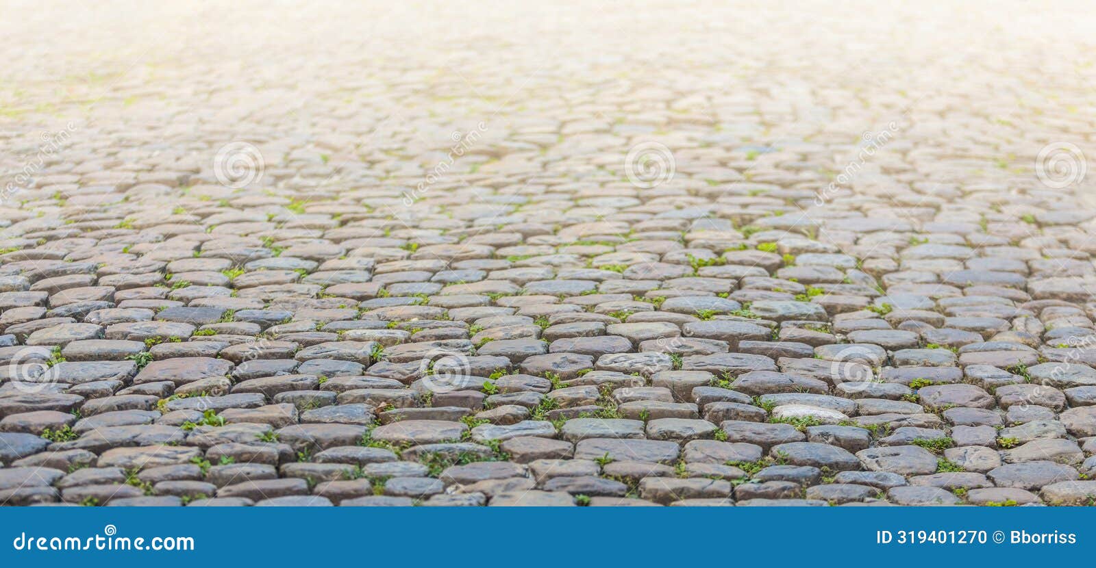 Stone Pavement Texture in Perspective on Sunlight Stock Photo - Image ...