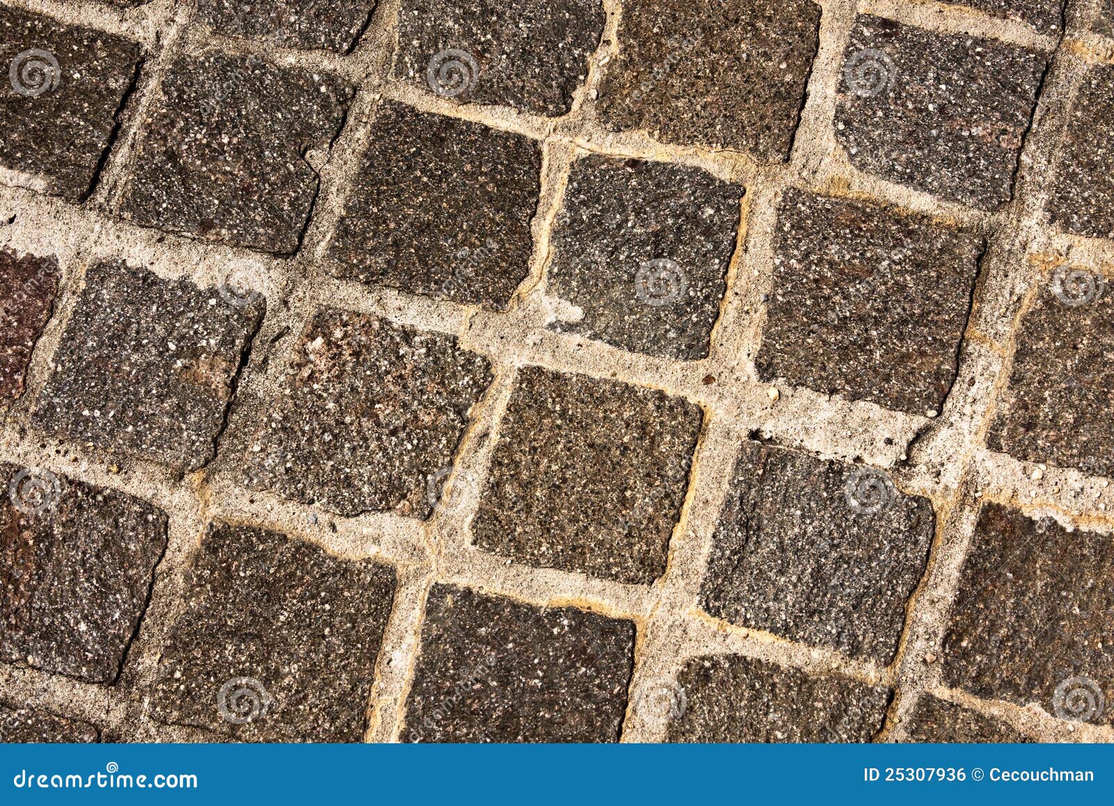 Stone Pavers in Grid Pattern Stock Photo - Image of weathered, cobbled ...