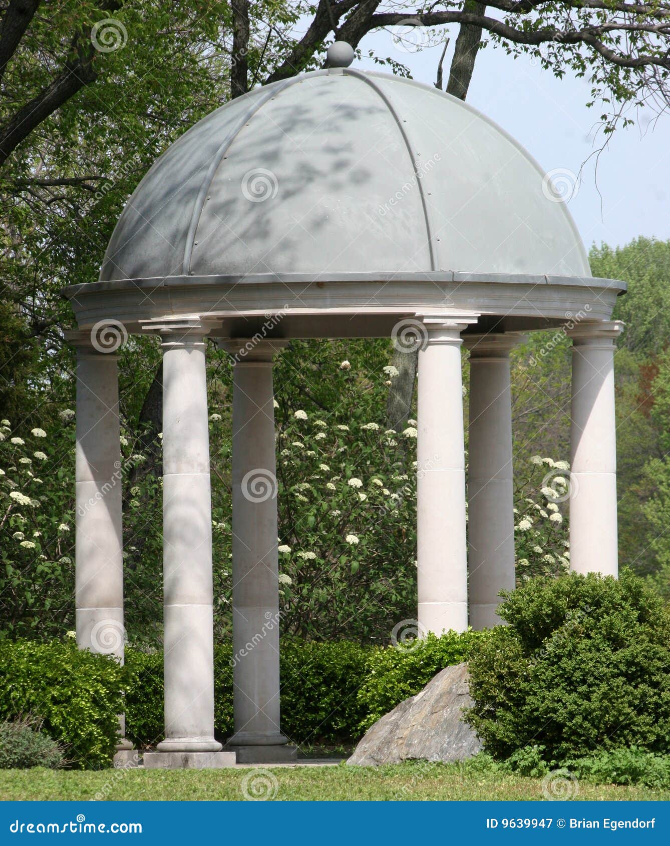 Stone pavilion in park stock image. Image of pillars, classical - 9639947