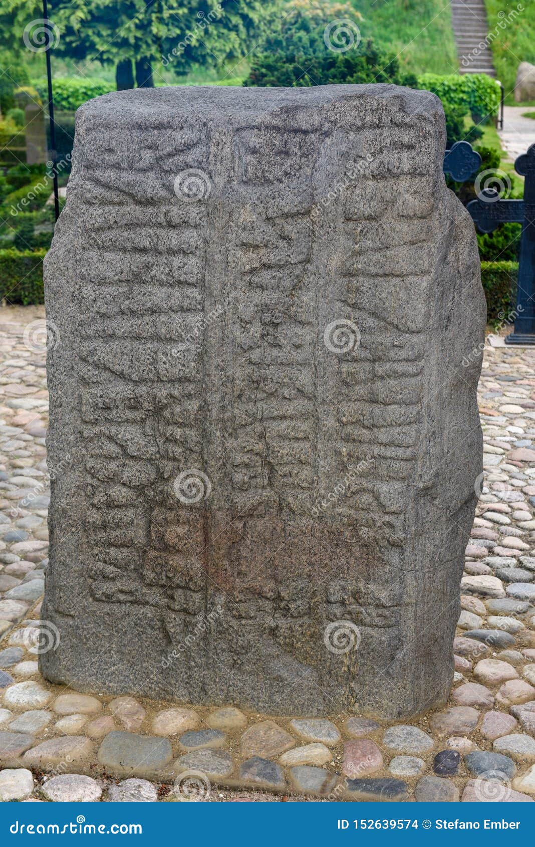 Stone Petroglyph of the Viking Archaeological Site at Jelling, Denmark ...
