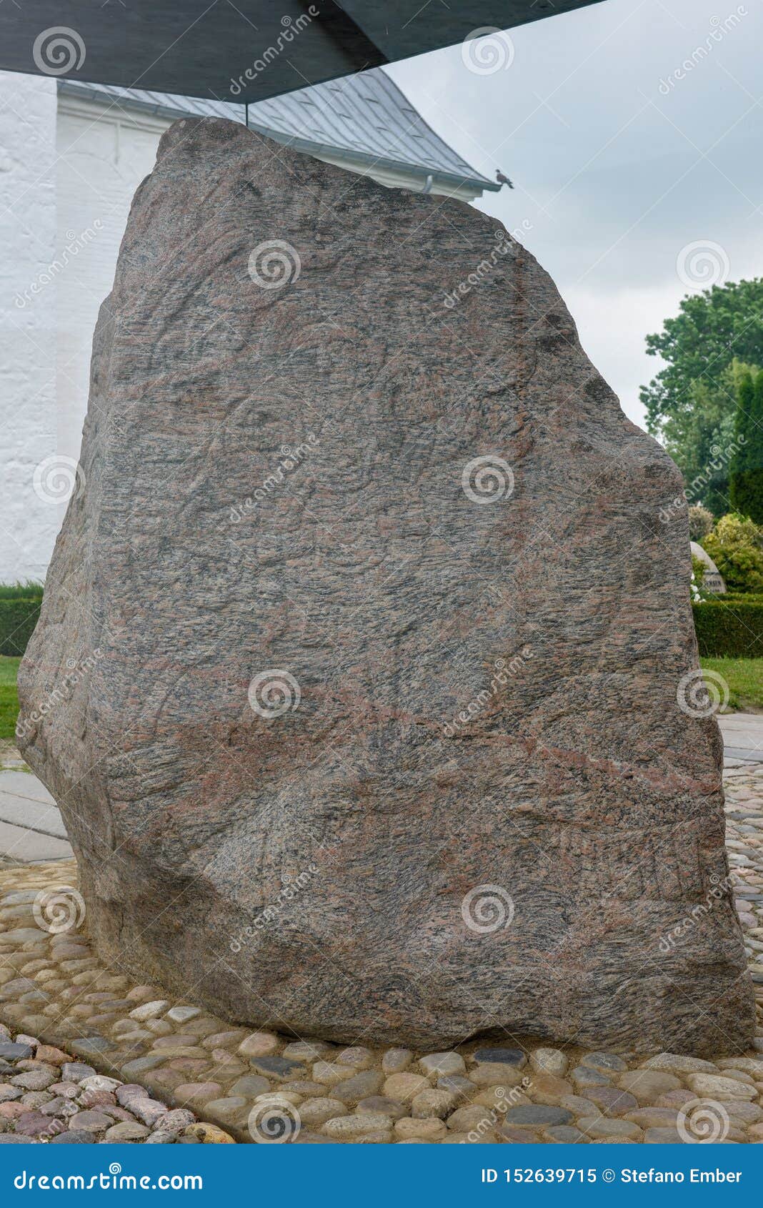 Stone Petroglyph of the Viking Archaeological Site at Jelling, Denmark ...