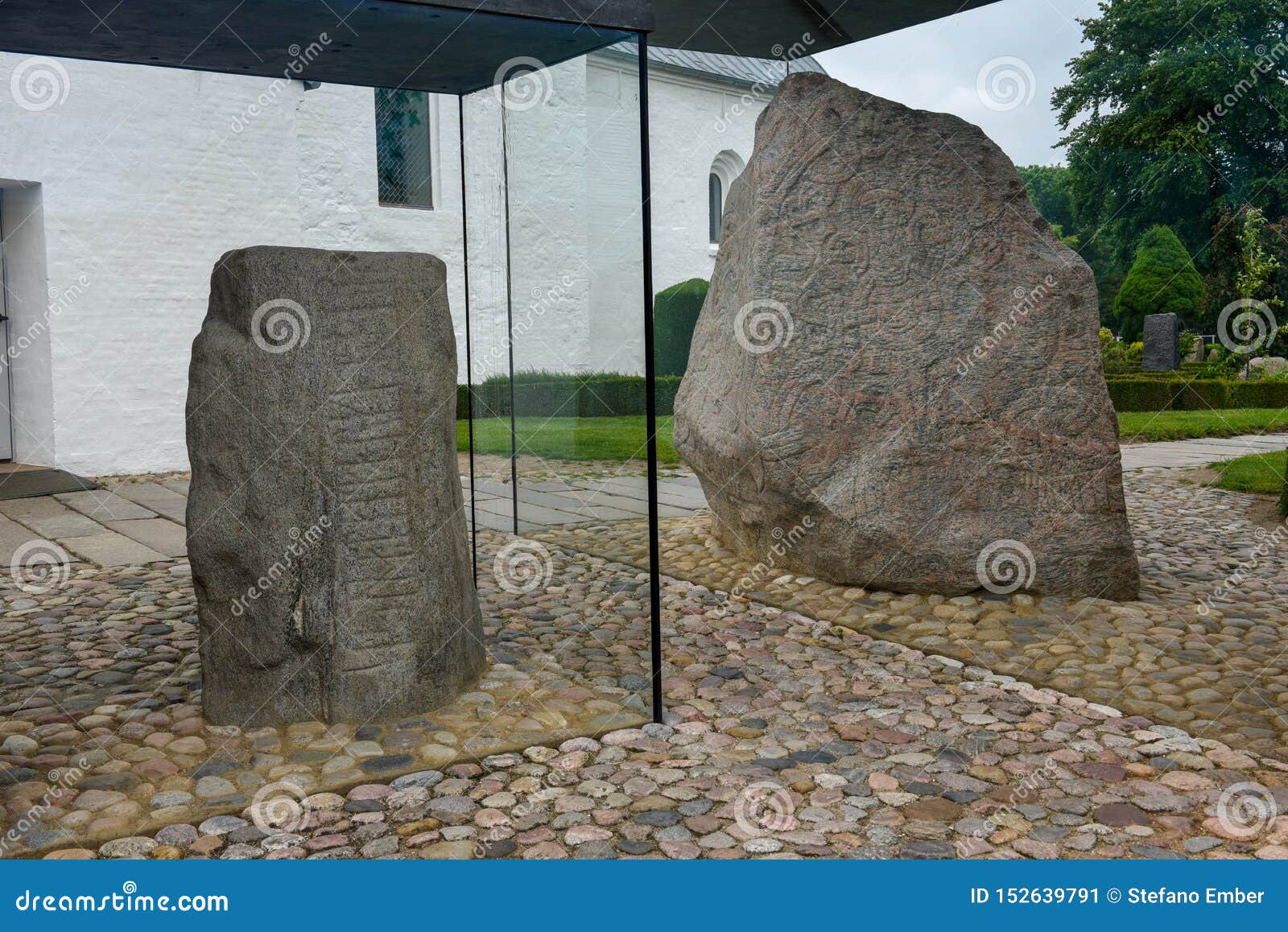 Stone Petroglyph of the Viking Archaeological Site at Jelling, Denmark ...