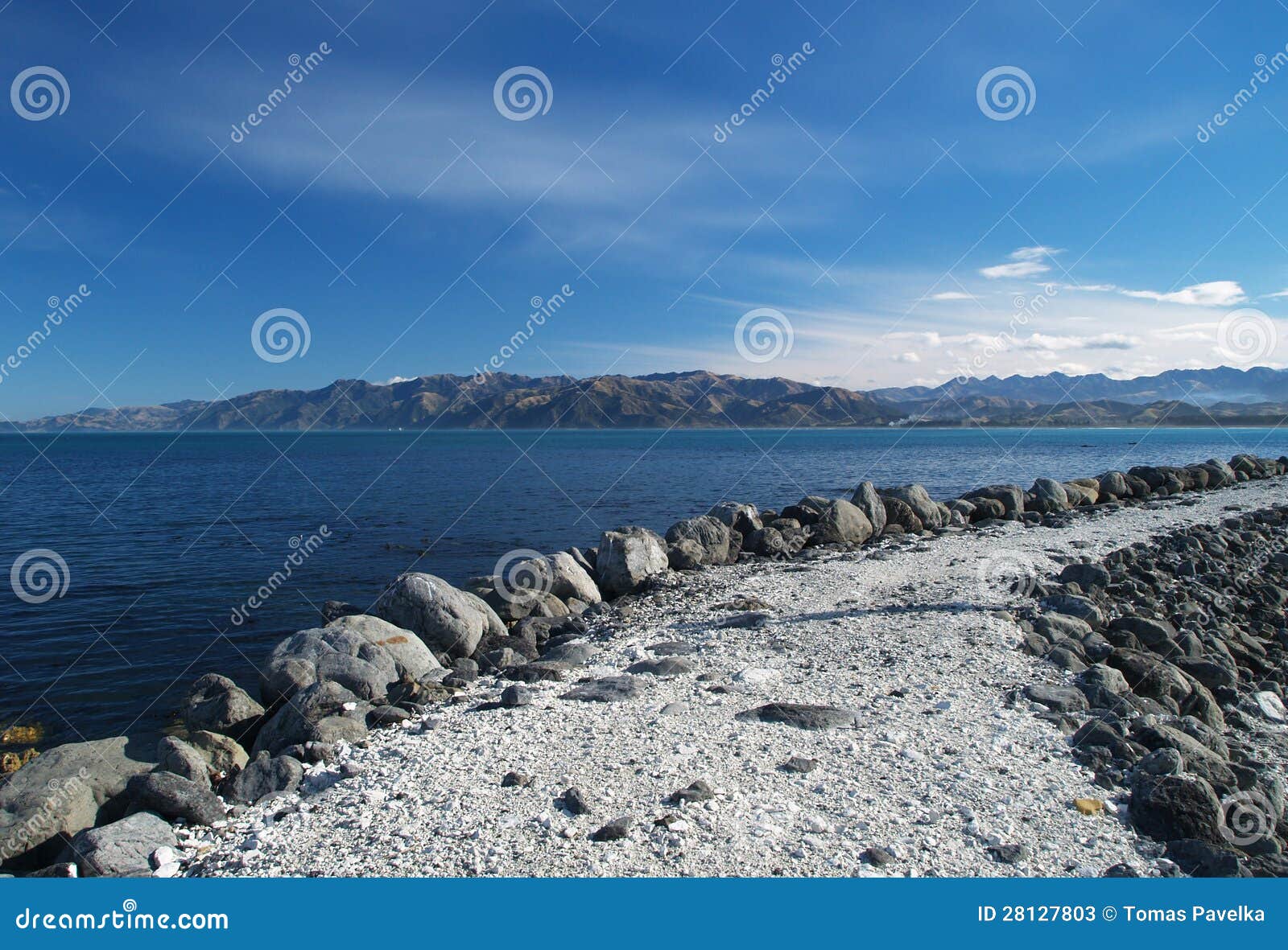 Stone pier stock image. Image of blue, mountain, stone - 28127803