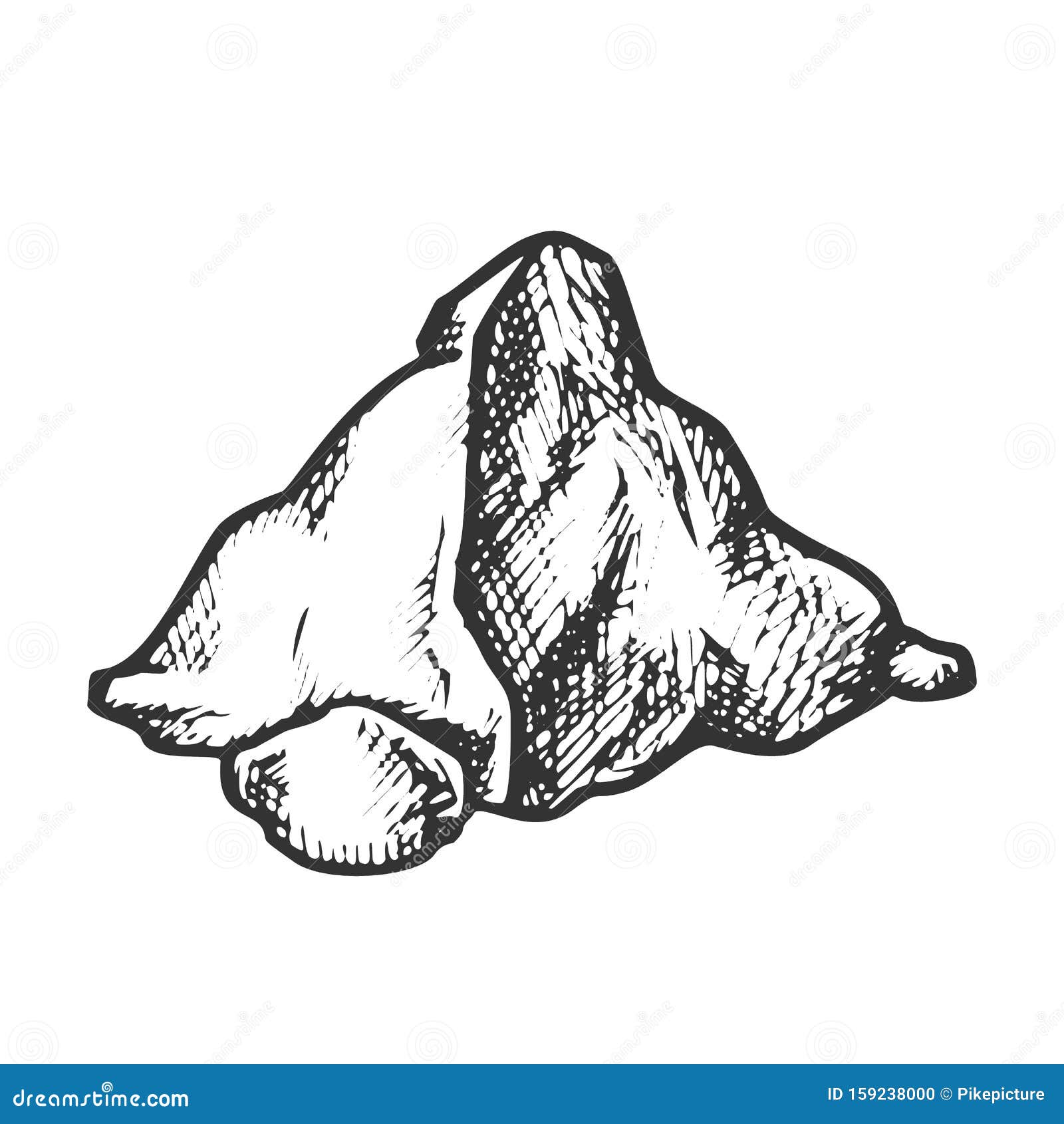 Stone Pile, Rock Construction Heavy In Cartoon Style Isolated On White ...