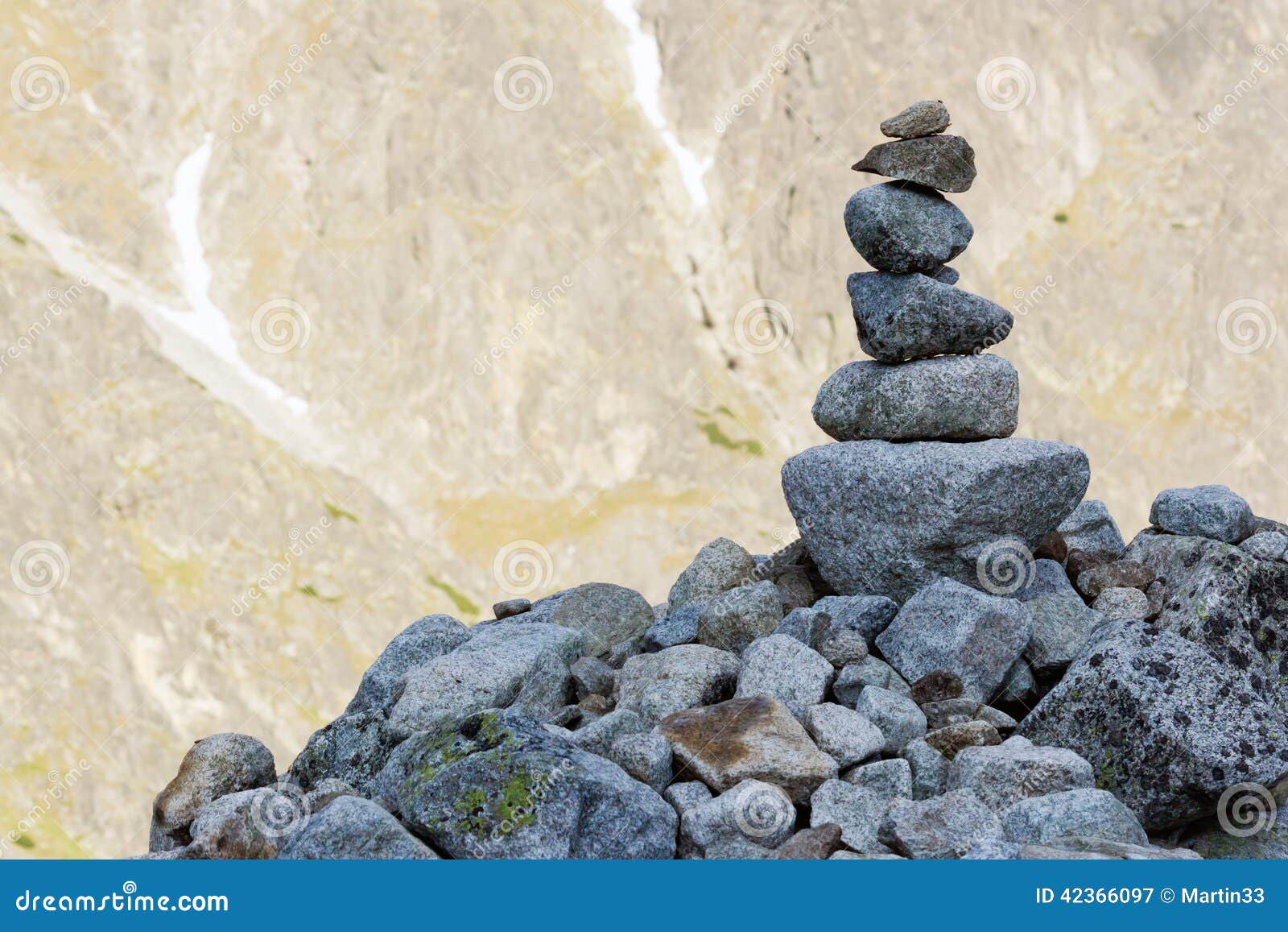 Stone pile stock image. Image of contemplation, cairn - 42366097