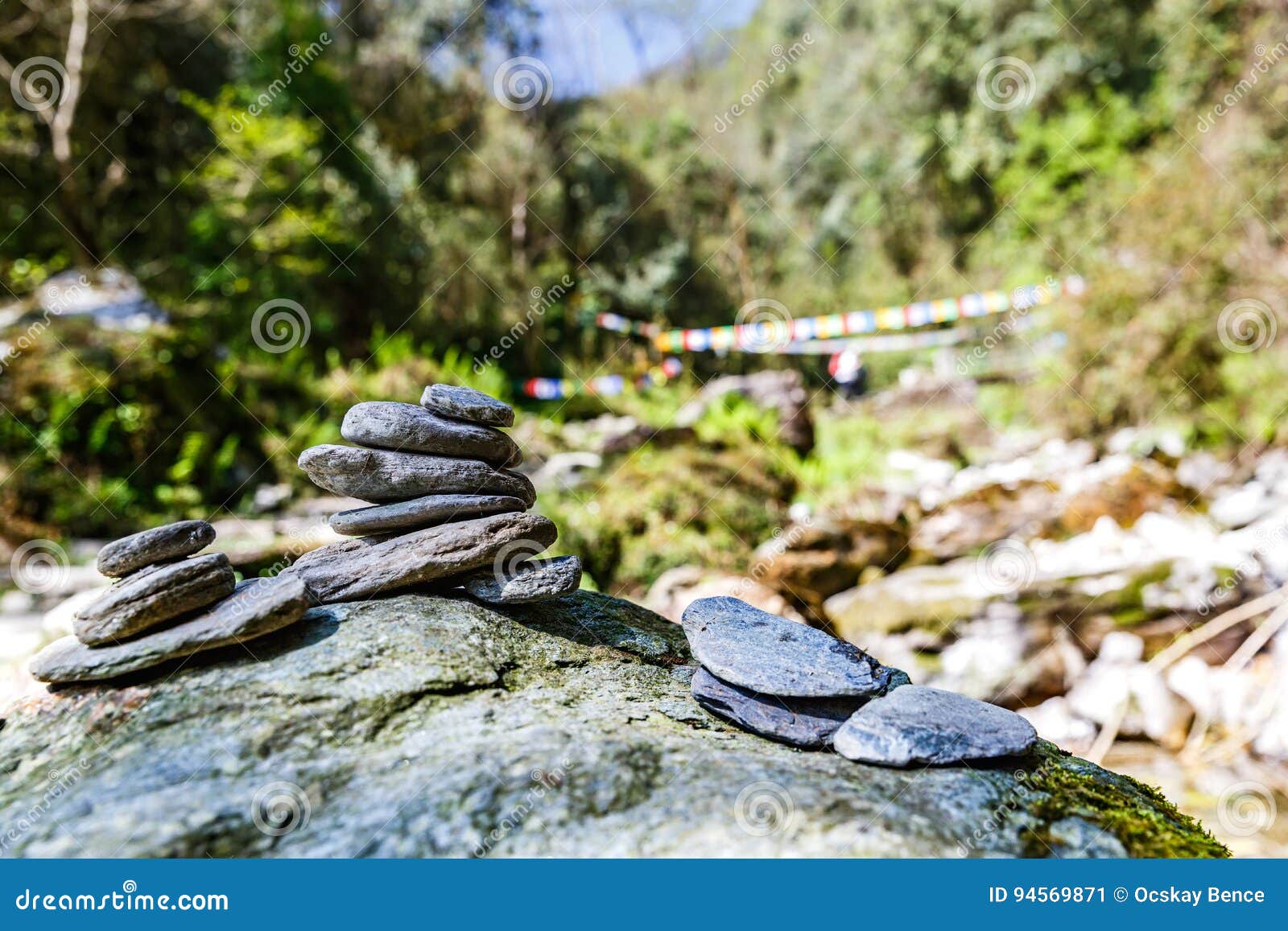Stone Pile on Tourist Track Stock Image - Image of destination, hill ...
