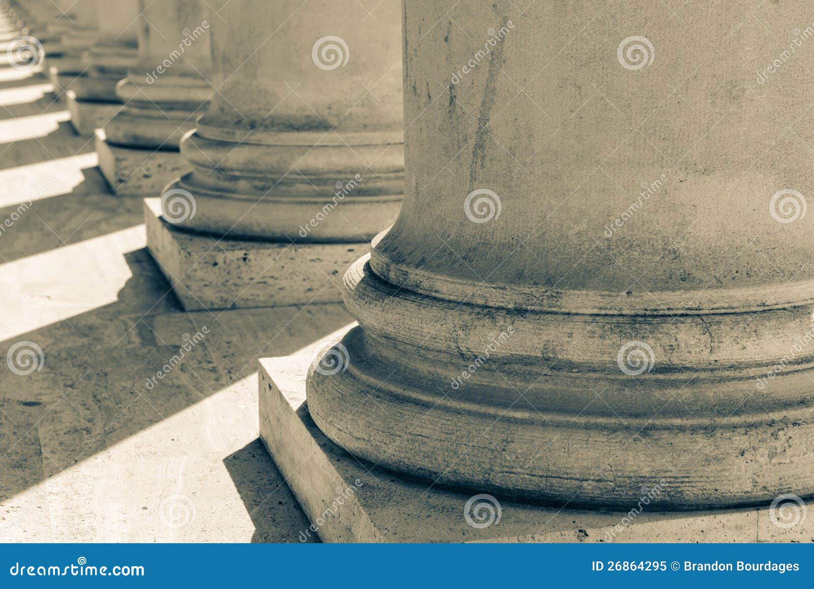 Stone Pillar Columns stock image. Image of colonnade - 26864295