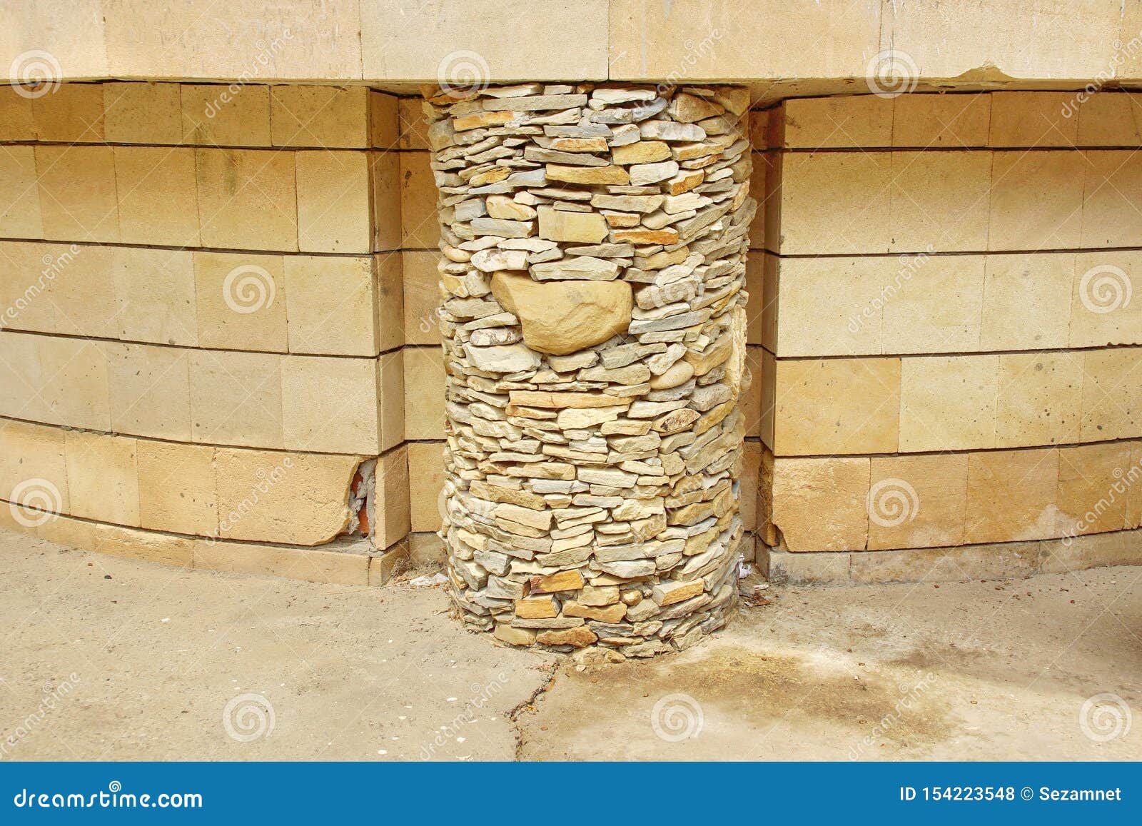 Stone Pillar Natural Rock Stone Limestone Sandstone Texture Background ...