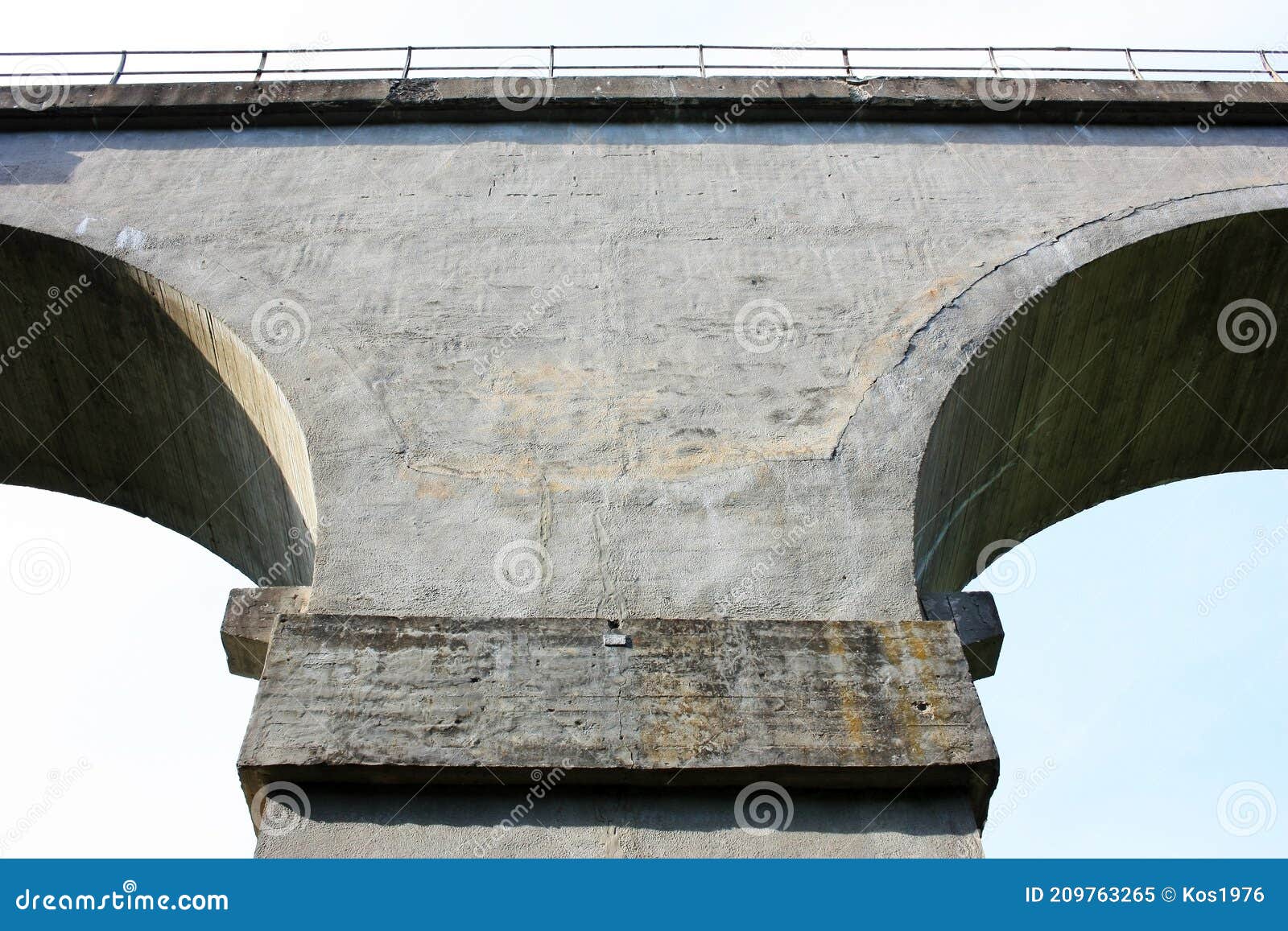 Stone Pillar of an Old Railway Bridge Stock Image - Image of estate ...