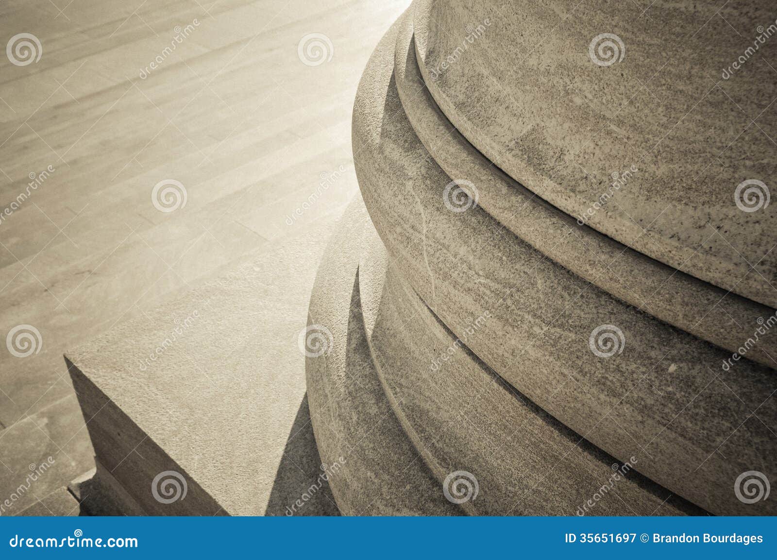 Stone Pillar and steps stock image. Image of neoclassical - 35651697