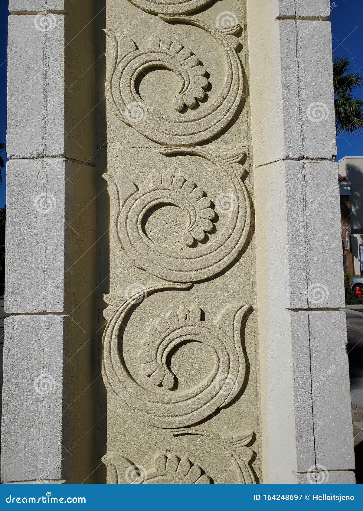 Stone Pillar with Swirling Patterns Stock Image - Image of patterns ...