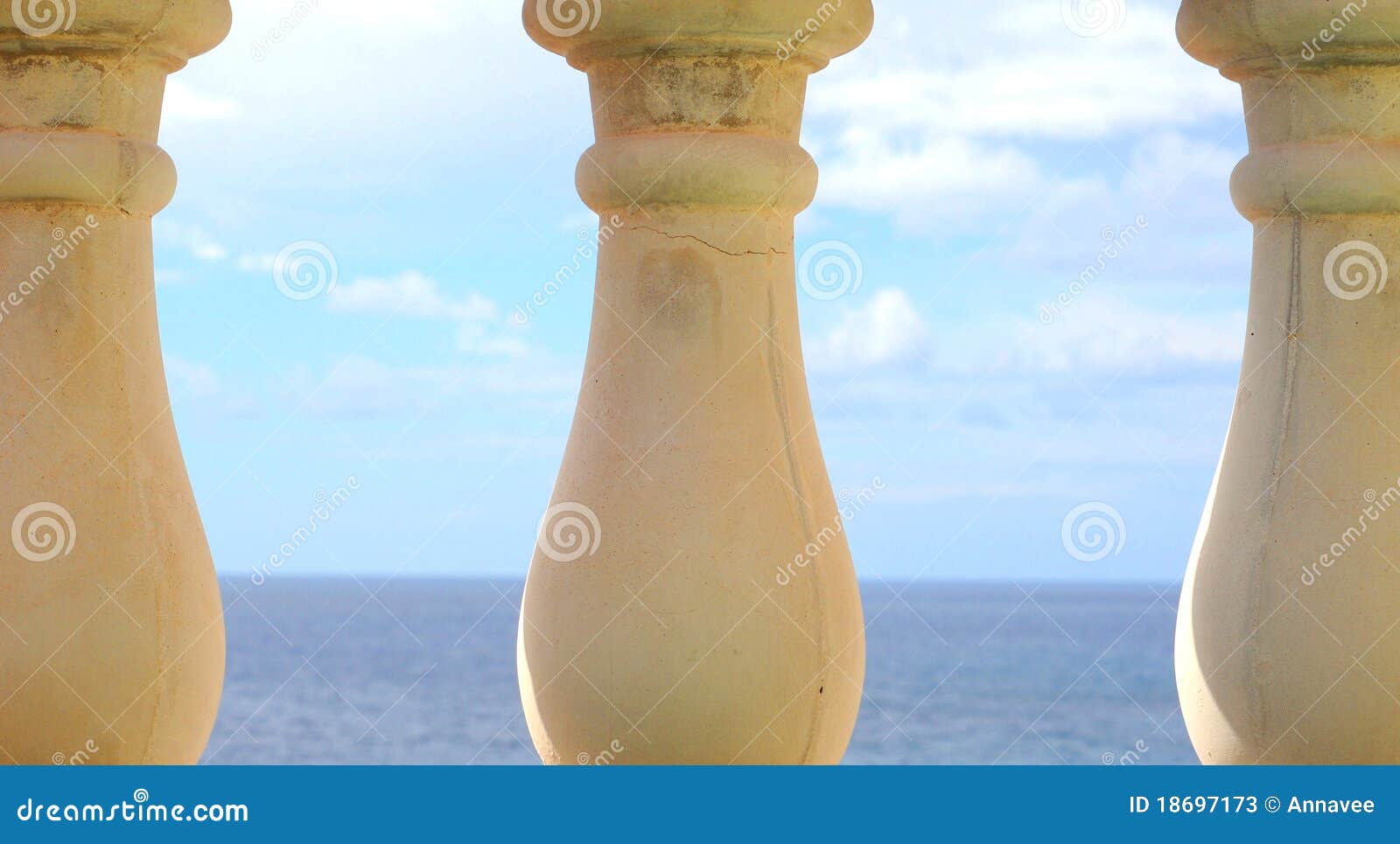 Stone Pillars, Ocean in Background Stock Image - Image of spain, copy ...