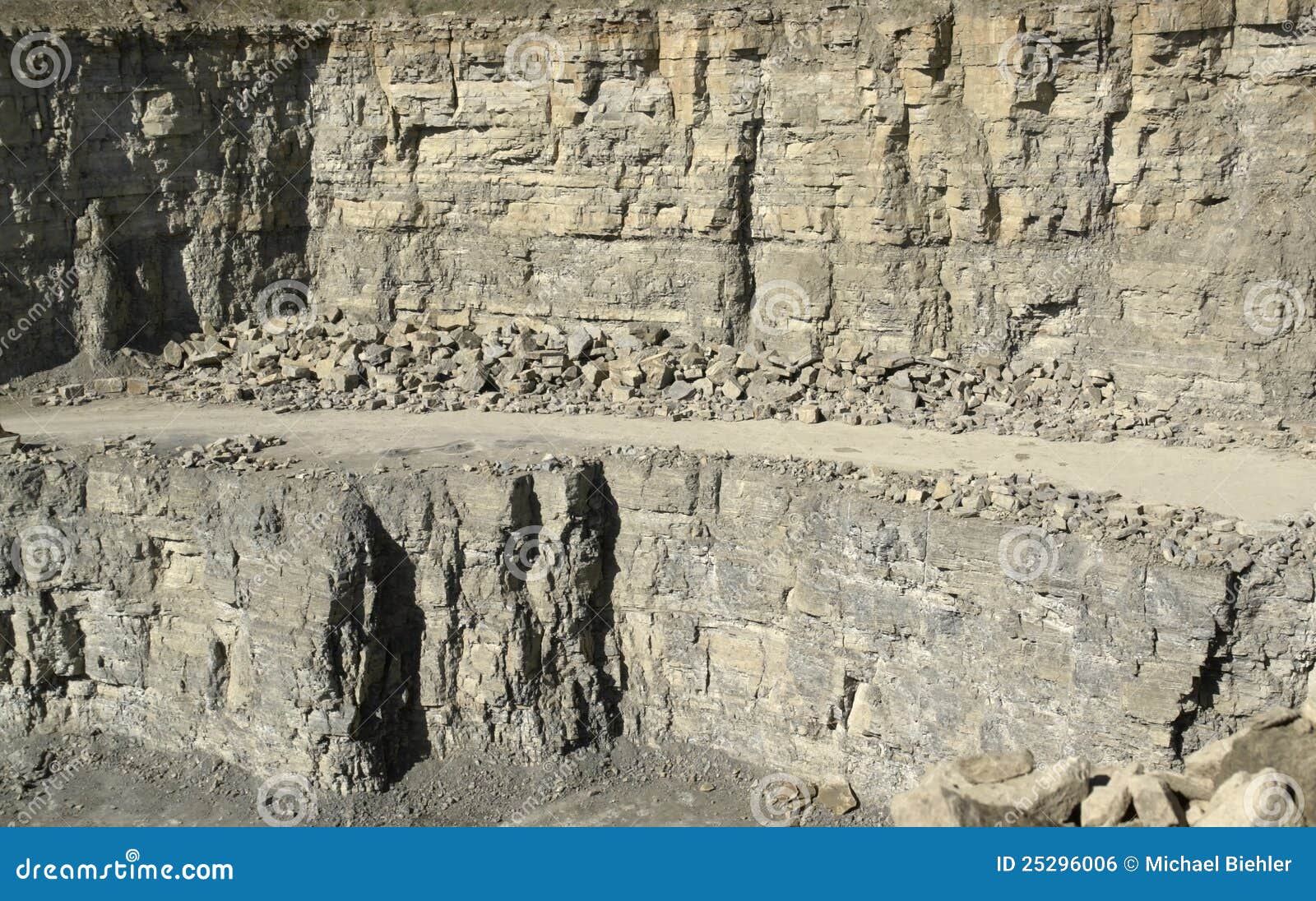 Stone Pit Walls in Sunny Ambiance Stock Photo - Image of stones, hill ...