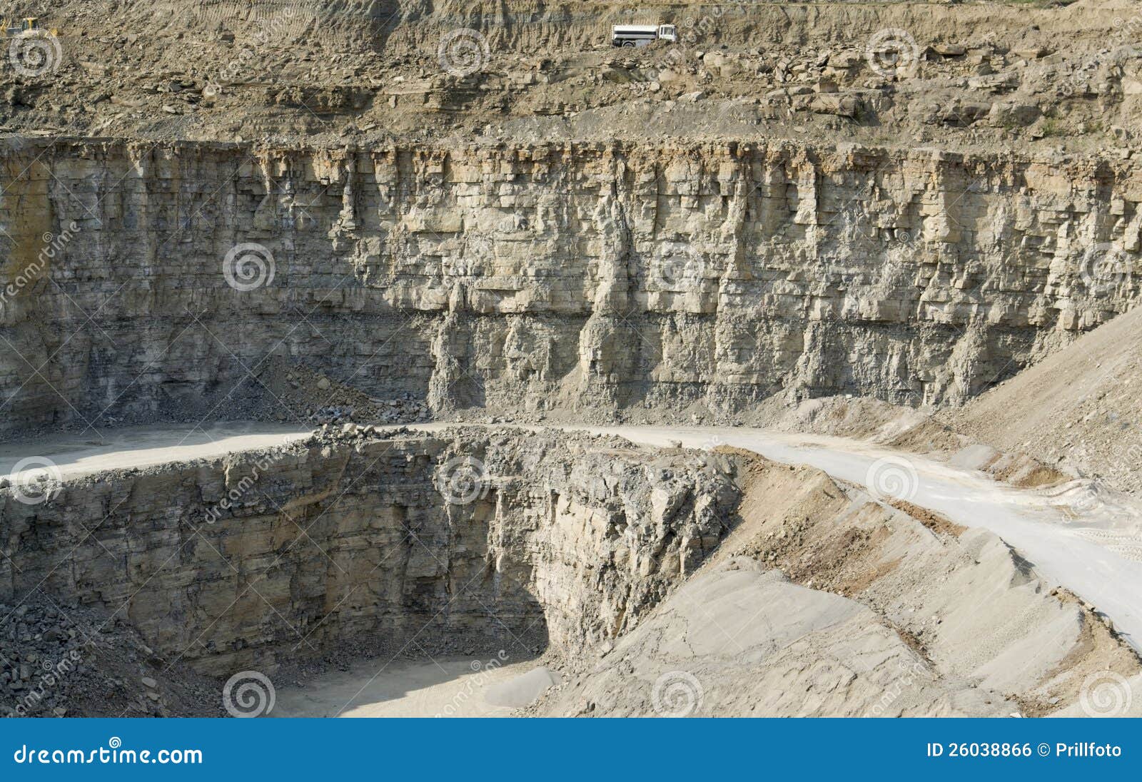 Stone Pit Walls in Sunny Ambiance Stock Photo - Image of sunlight ...