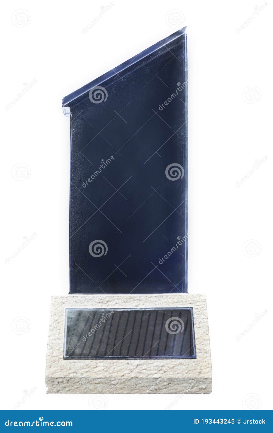 A Stone Plaque on a White Background Stock Image - Image of metal ...