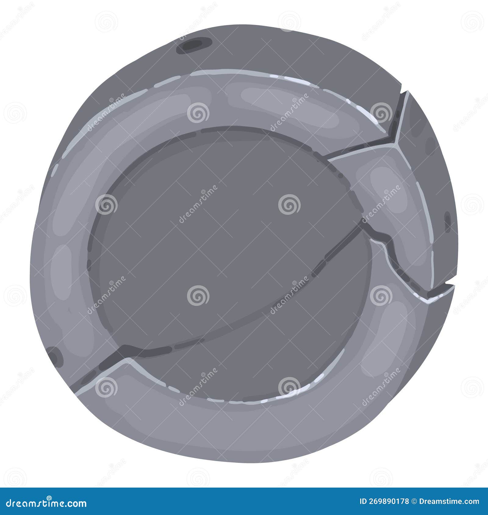 Stone Plate, Board, Banner for Games. GUI Design Element Stock Vector ...