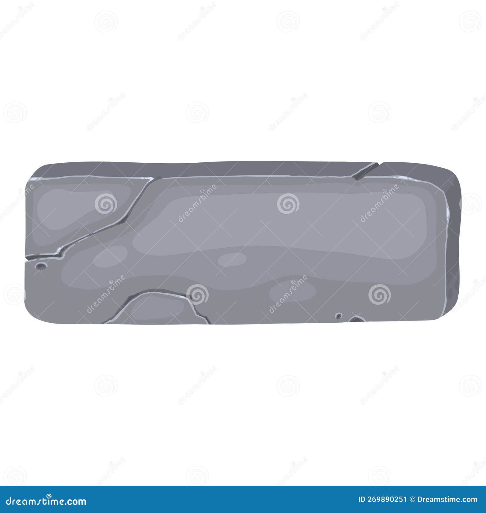 Stone Plate, Board, Banner for Games. GUI Design Element Stock ...