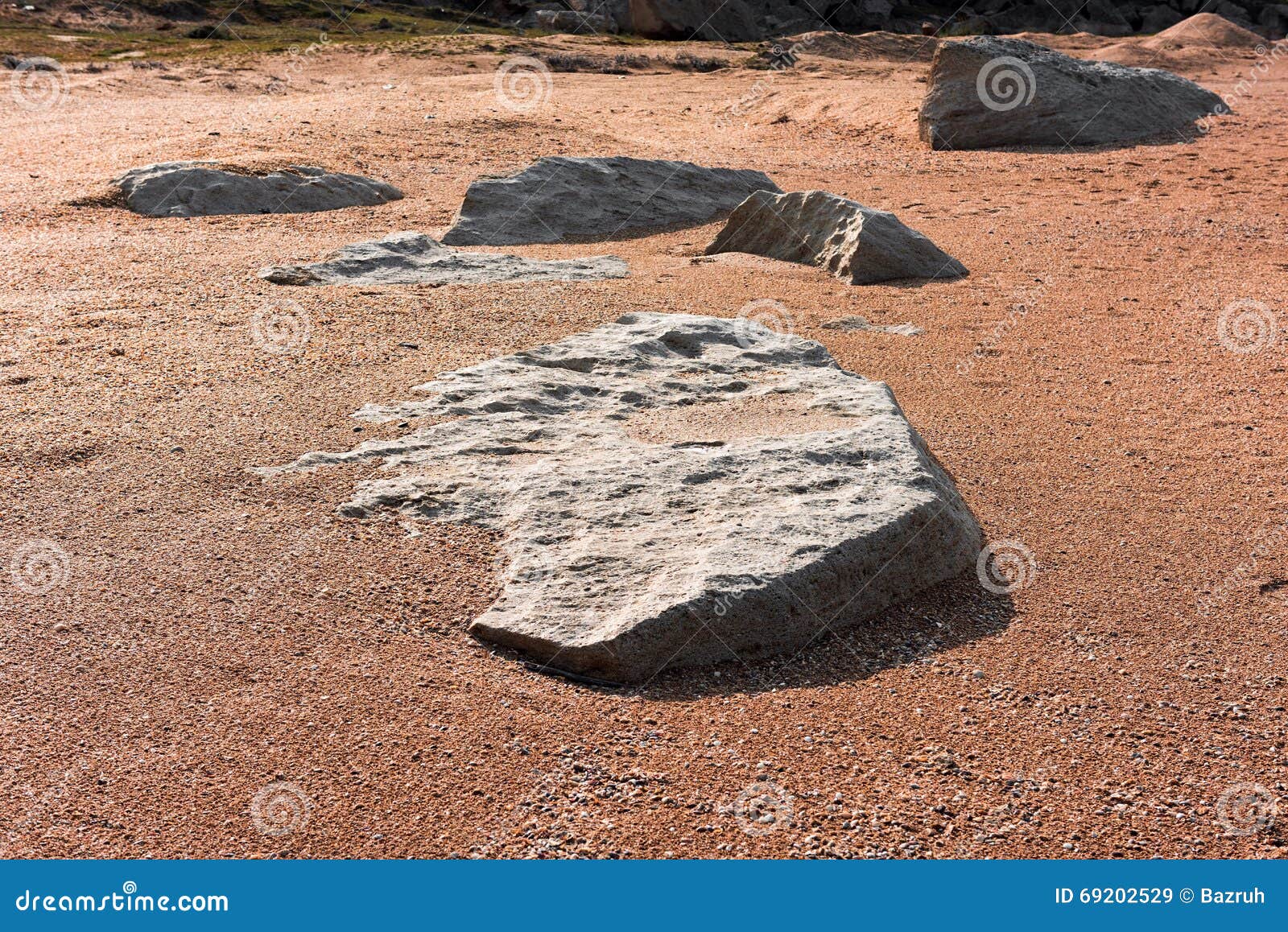 Stone plates in sand stock image. Image of formations - 69202529