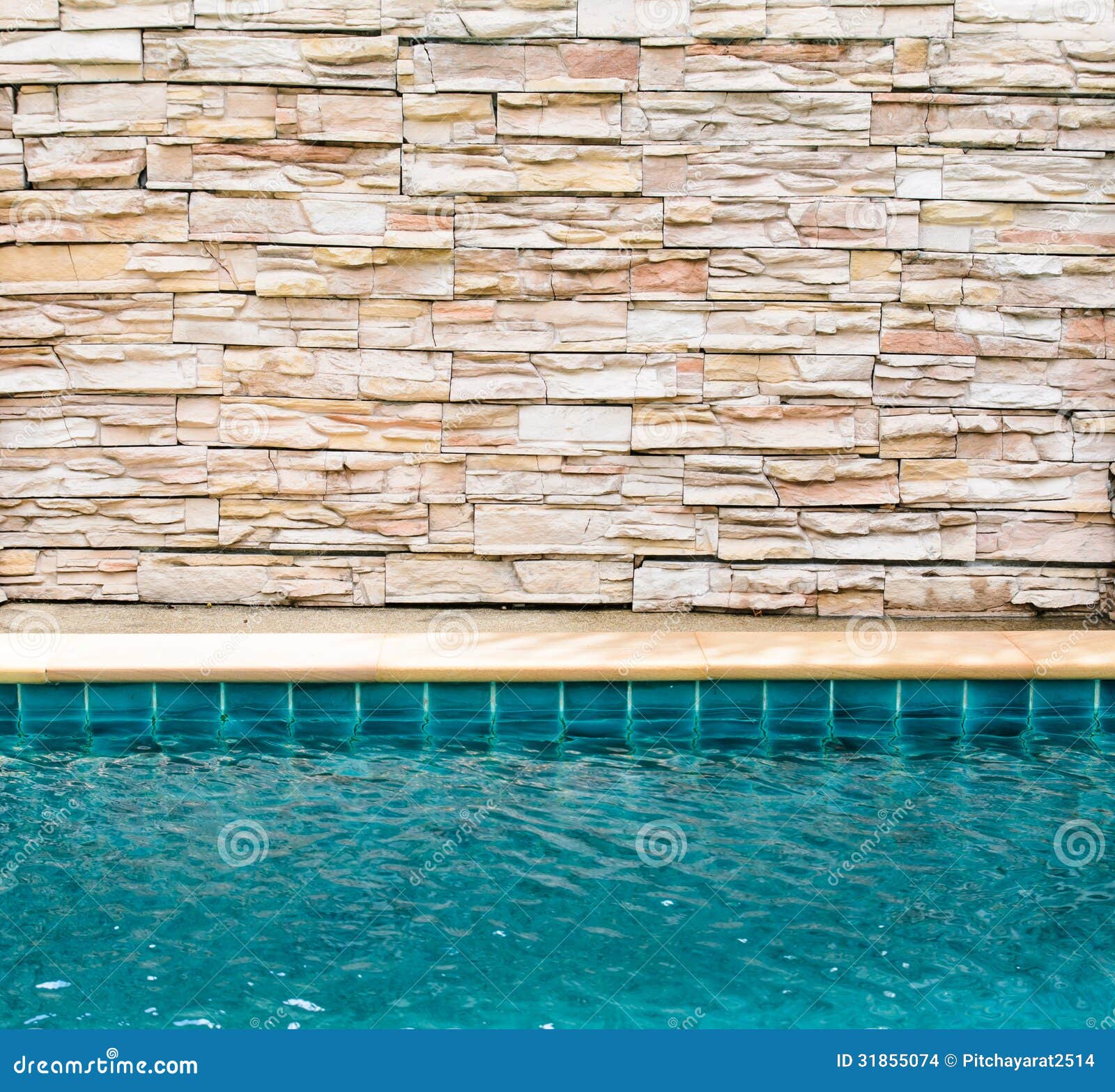 Stone with pool background stock photo. Image of abstract - 31855074