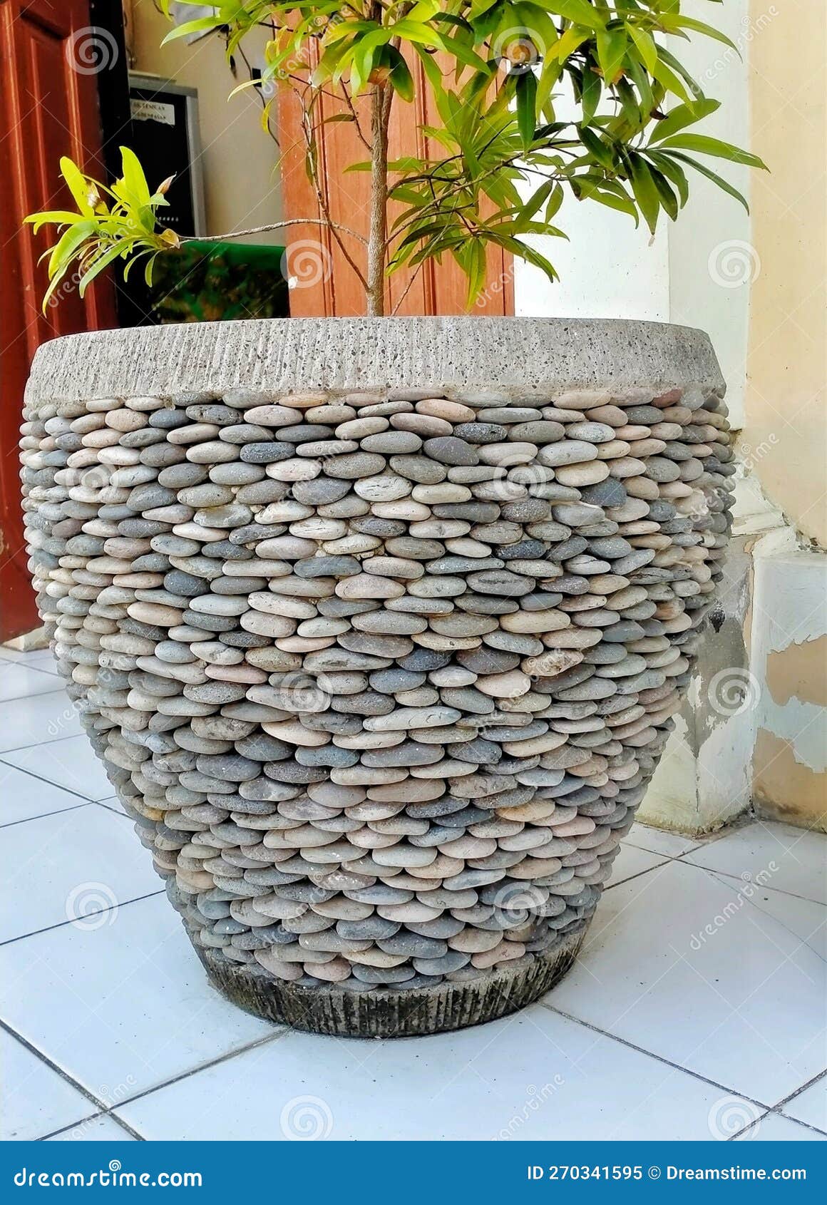 A Stone Pot in Front of Class Room in a School Stock Image - Image of ...