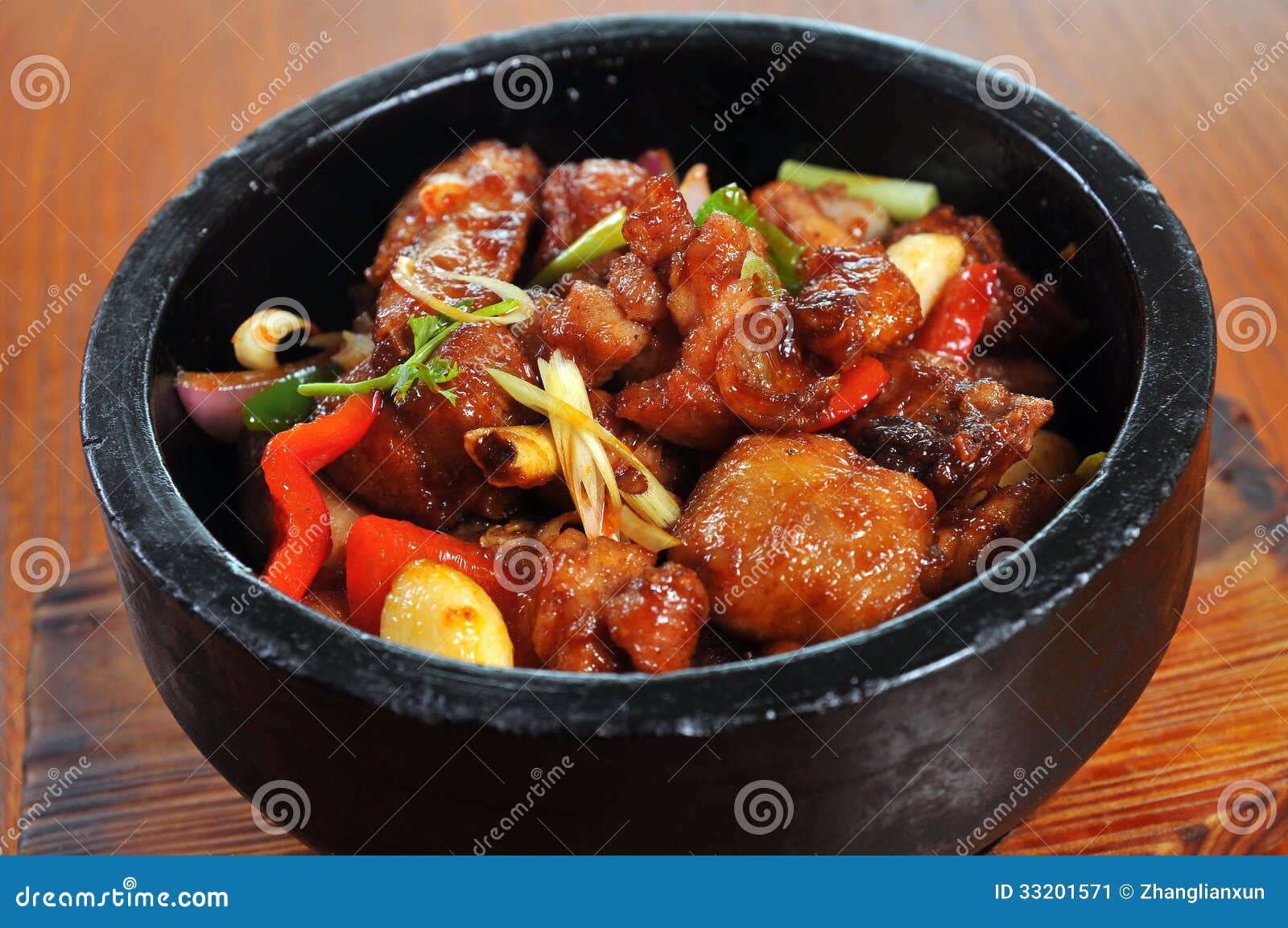 Stone pot Pepper Chicken stock image. Image of sauce - 33201571