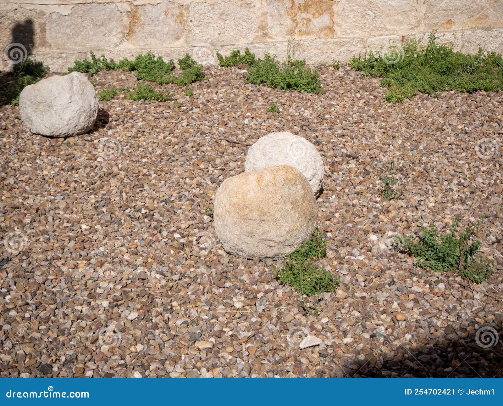 Stone Projectiles Used in the Middle Ages in Siege Catapults Stock ...