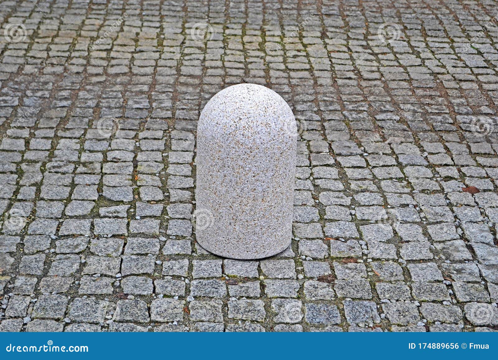 Strong Stone Pylon Barrier on the Street, Modern Security Diversity ...