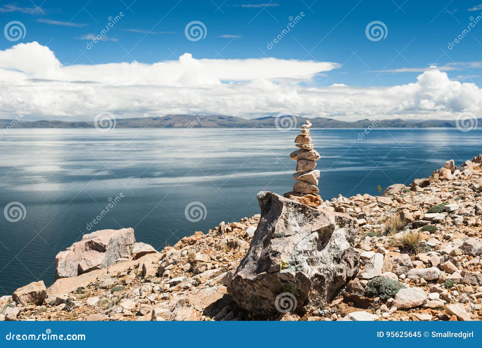 Stone pyramid on the coast stock image. Image of explore - 95625645