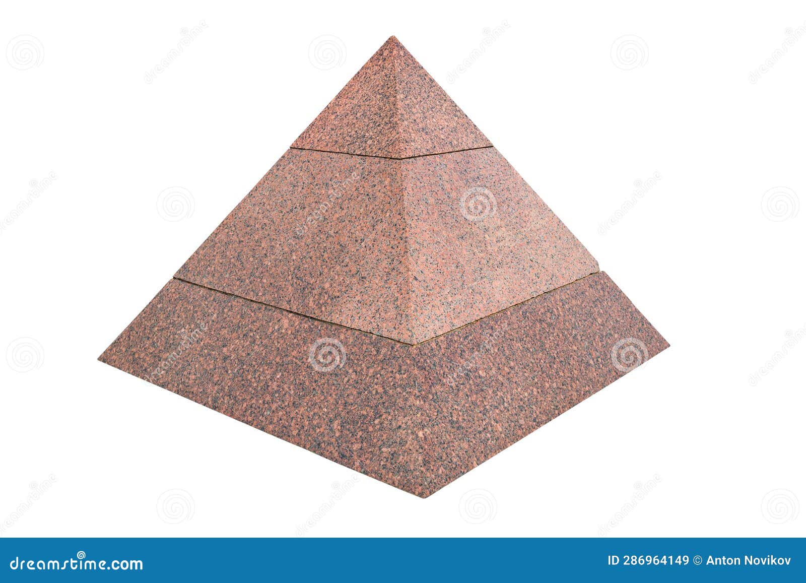 Stone Pyramid Isolated on a White Background Stock Image - Image of ...