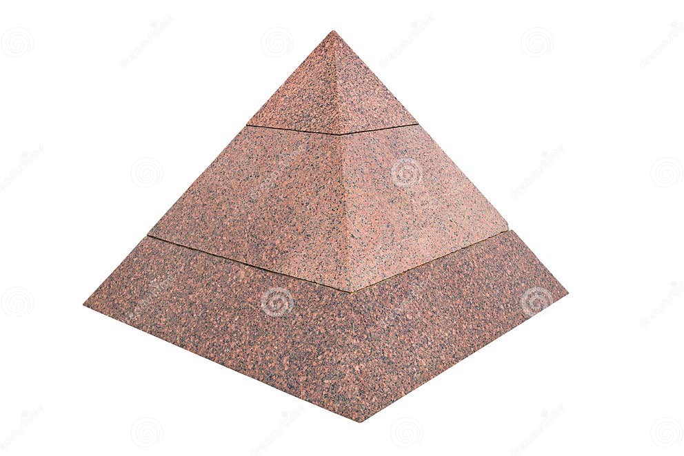 Stone Pyramid Isolated on a White Background Stock Image - Image of ...