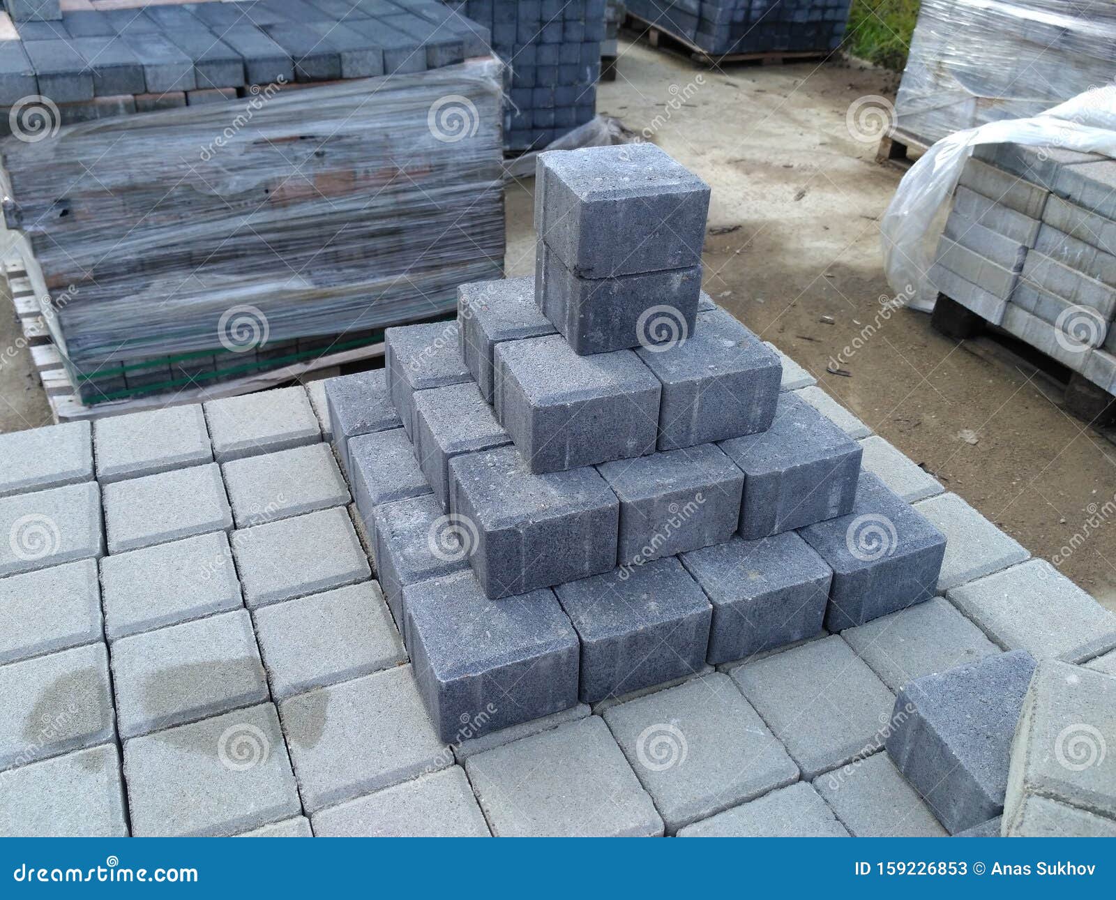 Stone Pyramid. Paving Stones. Bricks Stock Image - Image of pyramid ...
