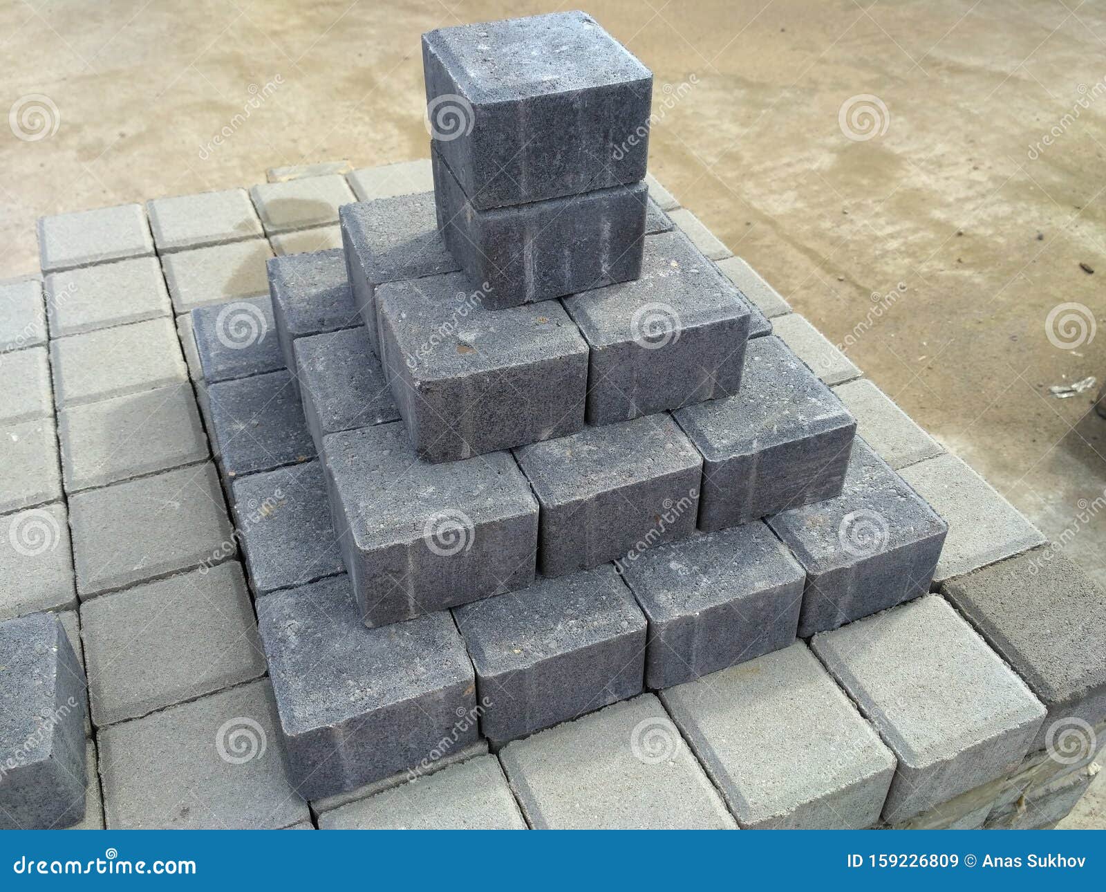 Stone Pyramid. Paving Stones. Bricks Stock Image - Image of paving ...