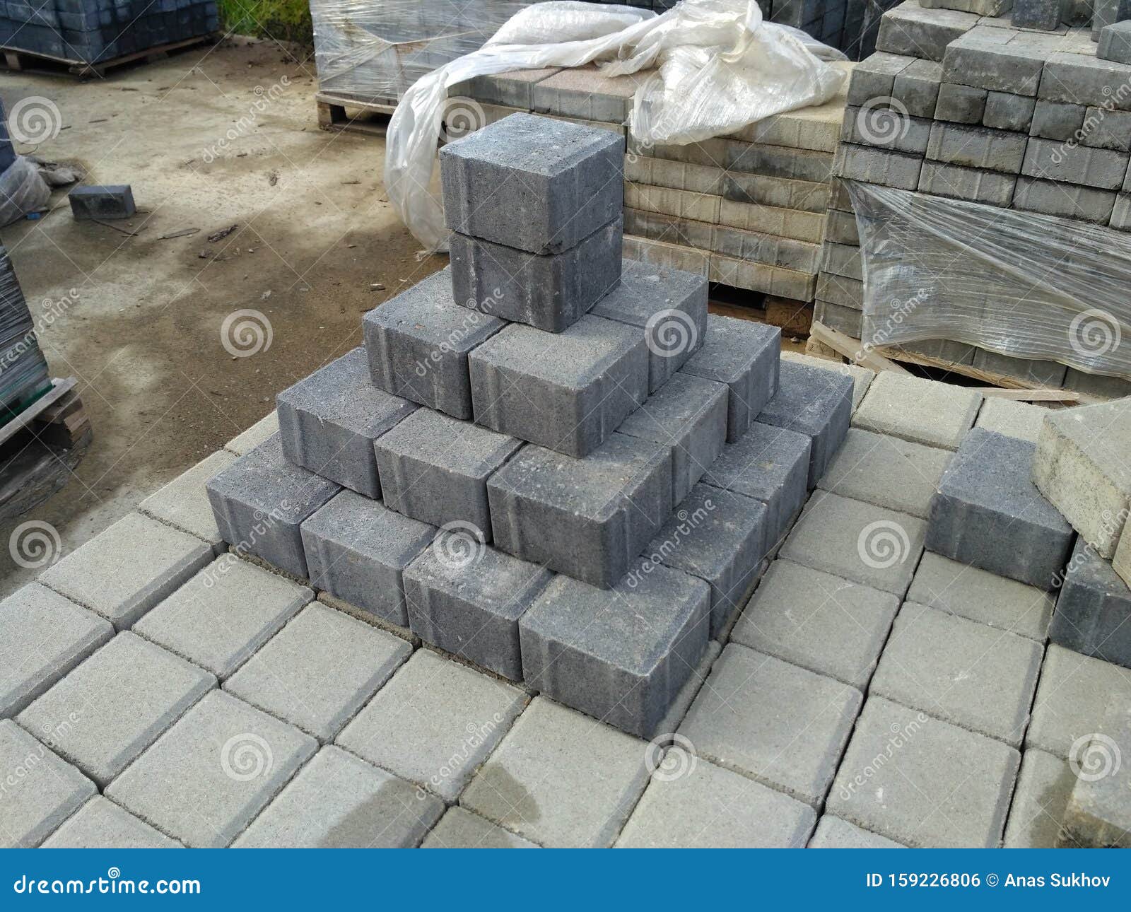 Stone Pyramid. Paving Stones. Bricks Stock Photo - Image of stones ...