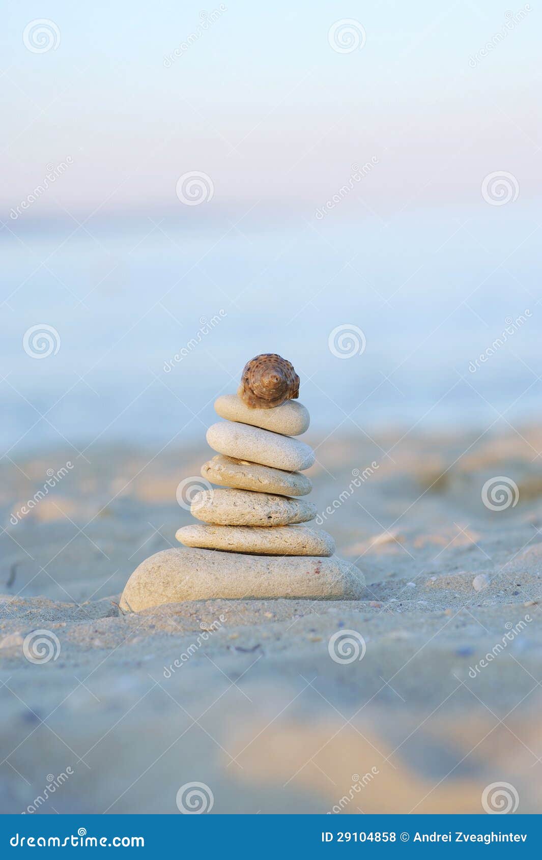 Stone Pyramid with Shell stock photo. Image of shape - 29104858