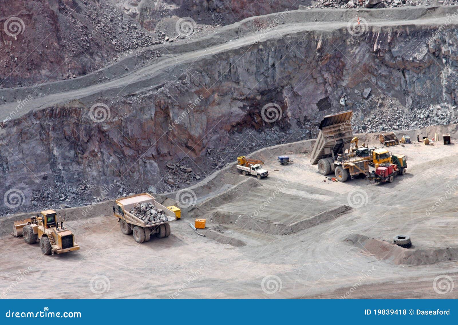 Stone Quarry. stock photo. Image of transport, lorry - 19839418