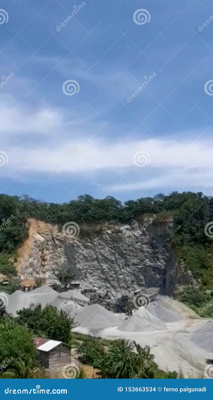 Stone quarry area stock photo. Image of tree, stone - 153663534