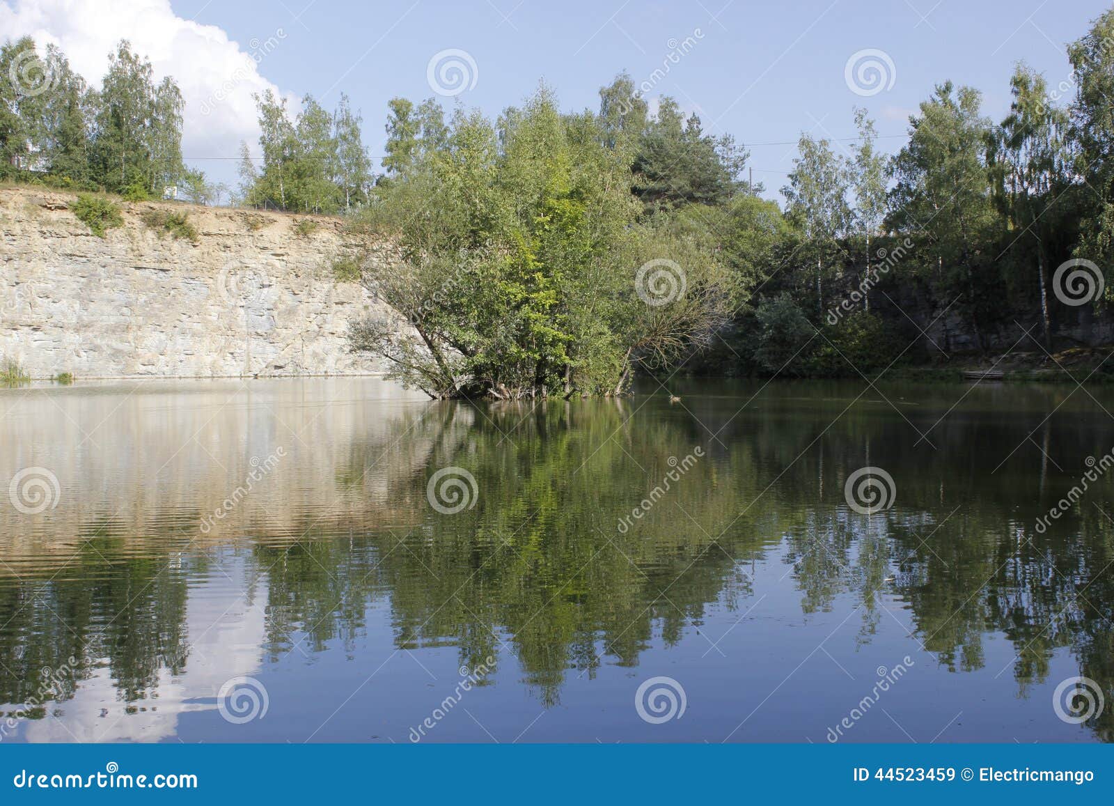 Stone quarry lake stock image. Image of cavern, material - 44523459