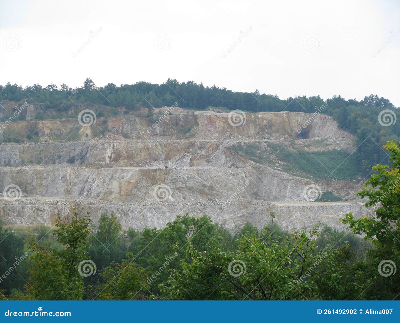 Stone Quarry, View from a Distance Stock Photo - Image of large ...