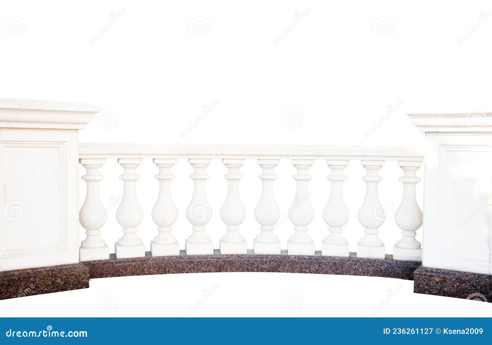 Stone railing isolated stock image. Image of architecture - 236261127