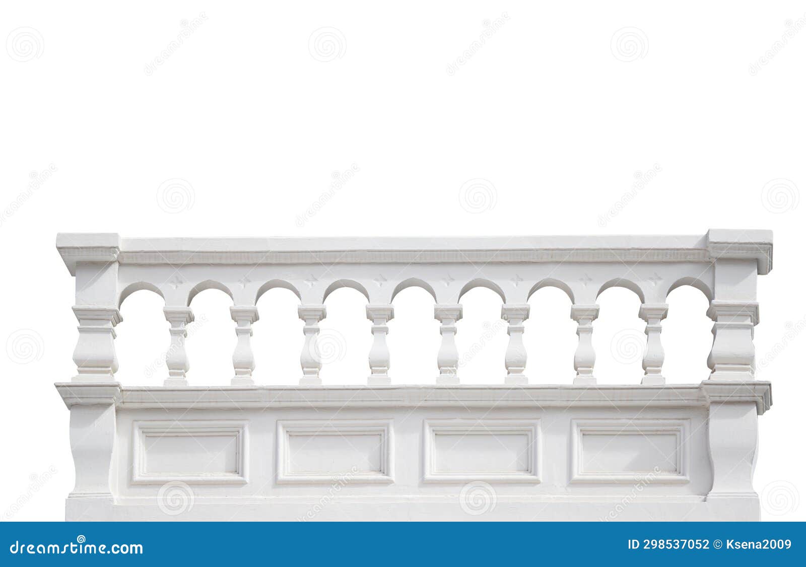 Stone railing isolated stock photo. Image of baroque - 298537052