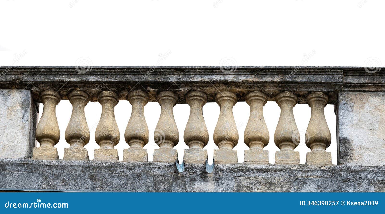 Stone railing isolated stock image. Image of decoration - 346390257