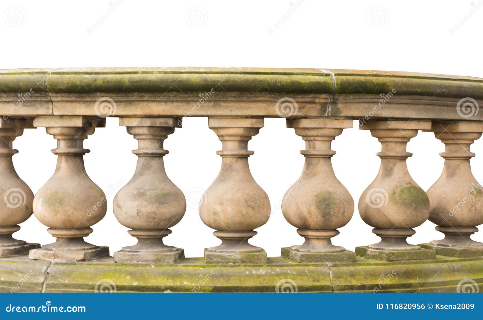 Stone railing isolated stock photo. Image of design - 116820956