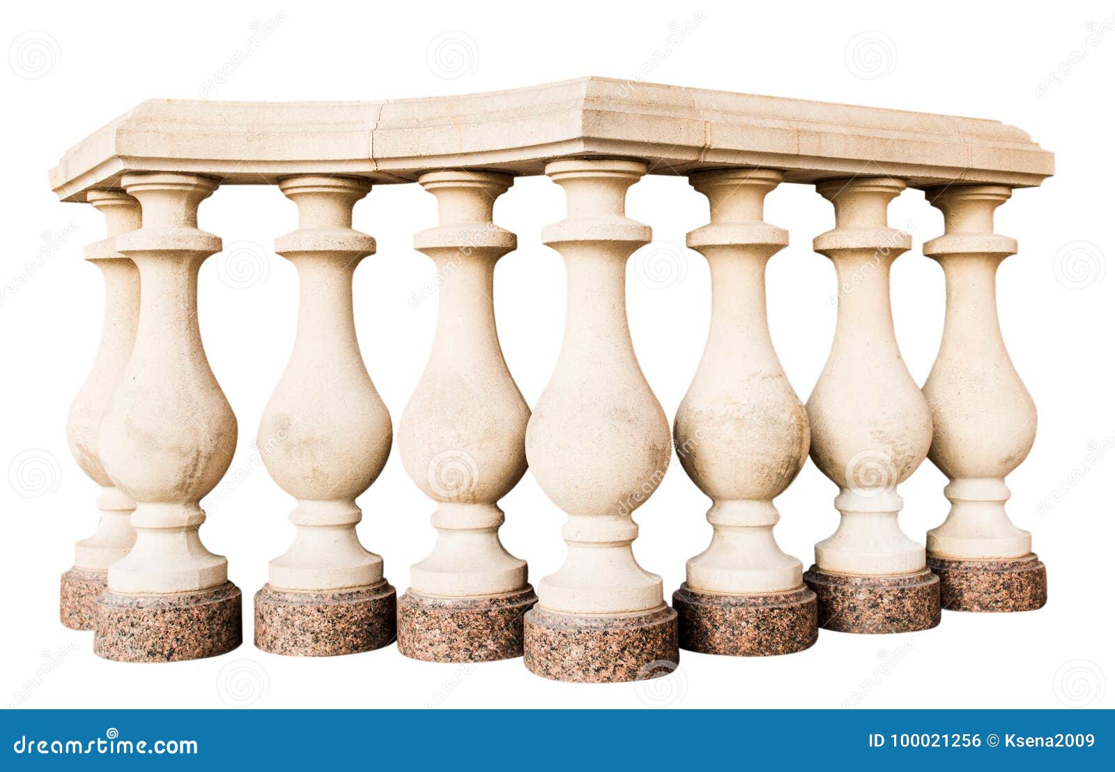 Stone railings, isolated stock photo. Image of handrail - 100021256