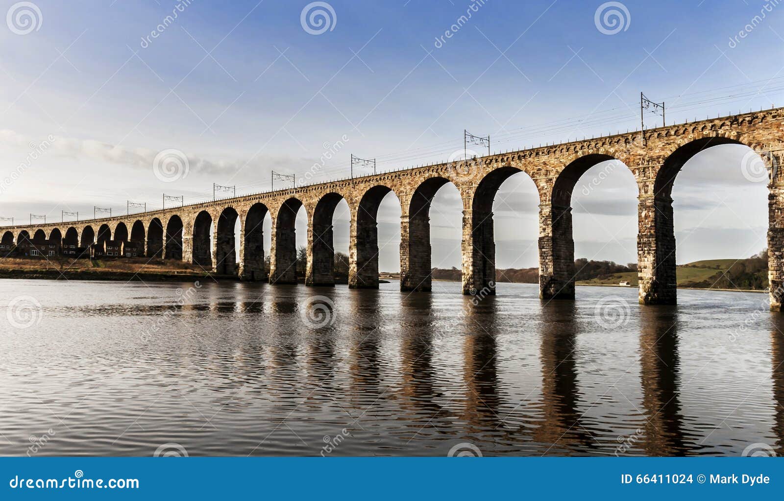 Stone Railway Viaduct Over the River Tweed Stock Photo - Image of tweed ...