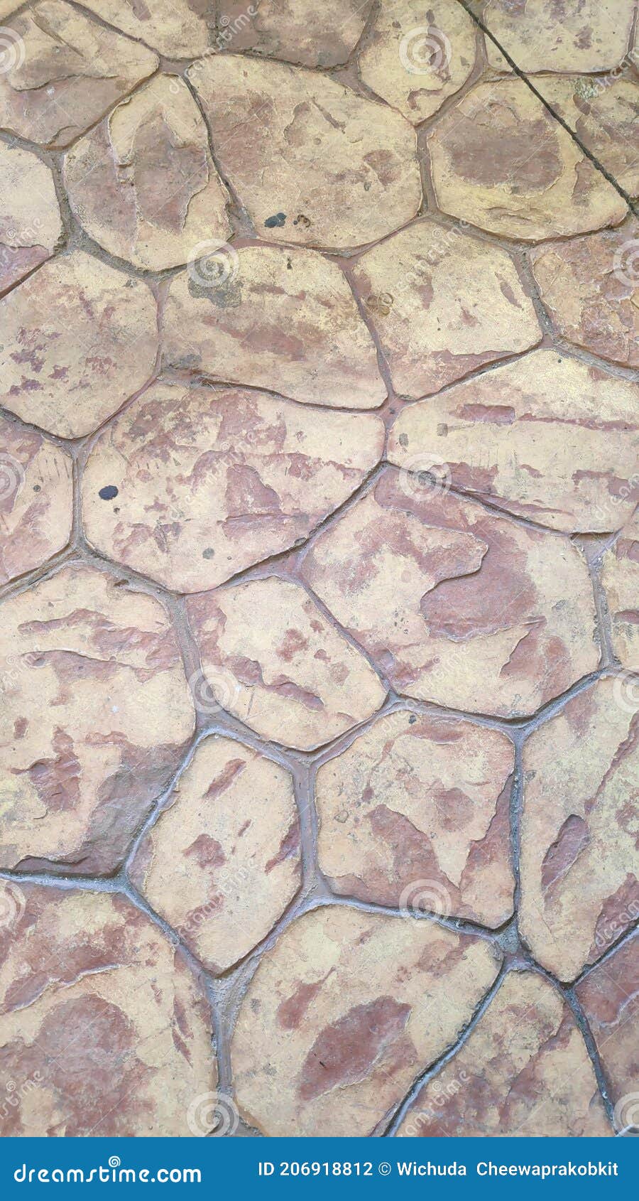 Stone Red Tiles Floor Texture. Stock Photo - Image of grid, exterior ...