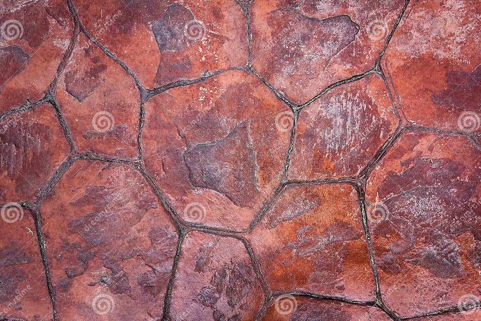 Stone red tiles floor stock photo. Image of mosaic, diagonal - 34319370