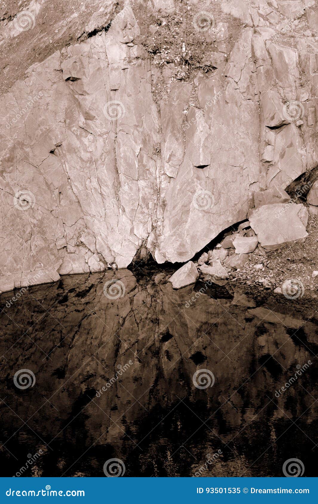 Stone reflected in water stock image. Image of nature - 93501535