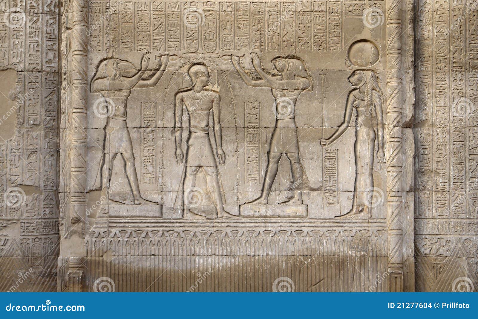 Stone Relief at the Esana Temple Stock Photo - Image of dated, obsolete ...